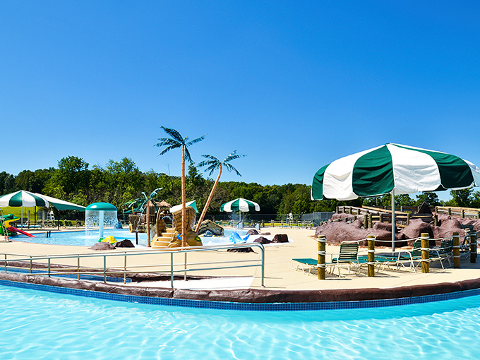 The tropical paradise of Signal Bay beckons with its shallow waters and playful structures&mdash;proof that Virginia can do "island getaway" without the airfare.