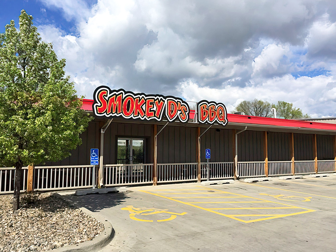 Welcome to BBQ paradise! Smokey D's exterior promises a flavor-packed journey that'll make your taste buds do a happy dance.