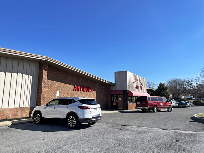 The unassuming exterior of Beaver Creek Antique Market hides a universe of treasures within. Like a book with a modest cover but extraordinary pages.