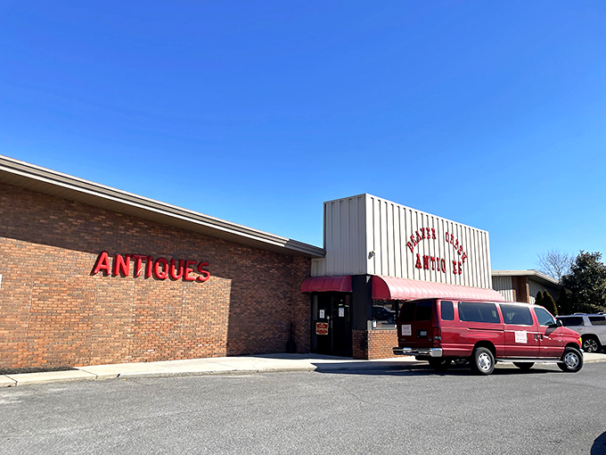 The unassuming exterior of Beaver Creek Antique Market hides a universe of treasures within. Like a book with a modest cover but extraordinary pages.