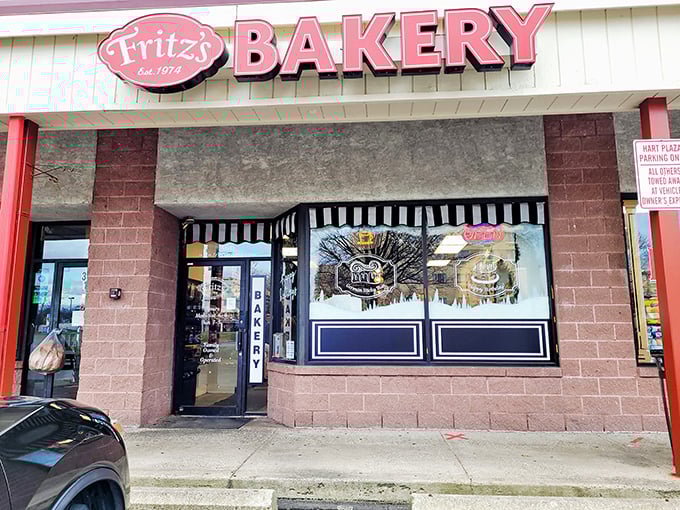 The iconic red Fritz's Bakery sign has been a beacon of baked goodness in Langhorne since 1974, promising carb-laden happiness to all who enter.