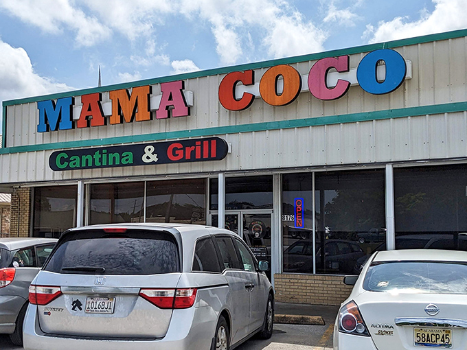 Mama Coco's rainbow-colored sign is like a beacon of culinary hope on Calera's horizon. Those vibrant letters practically promise flavor fireworks inside.