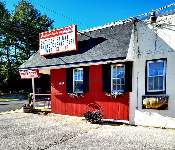 The unassuming exterior that houses barbecue greatness. Like finding a diamond in a strip mall, this place proves the best food often hides in plain sight.