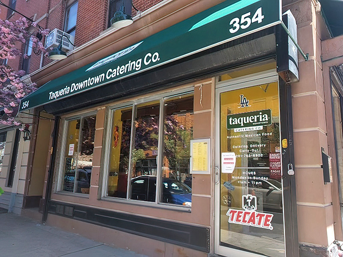 The unassuming green awning of Taqueria Downtown Catering Co. hides Jersey City's best-kept culinary secret. Like finding a diamond in your cereal box &ndash; unexpected but absolutely thrilling.
