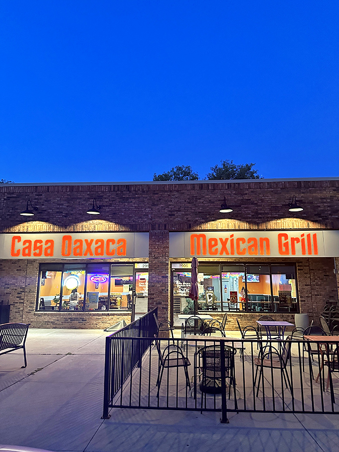 Casa Oaxaca's unassuming stone exterior hides culinary treasures within, like finding a Picasso at a garage sale. Mexican food paradise awaits!