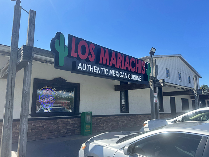 The unassuming exterior of Los Mariachis might not stop traffic, but the flavors inside will stop you in your tracks. Mexican culinary magic awaits.
