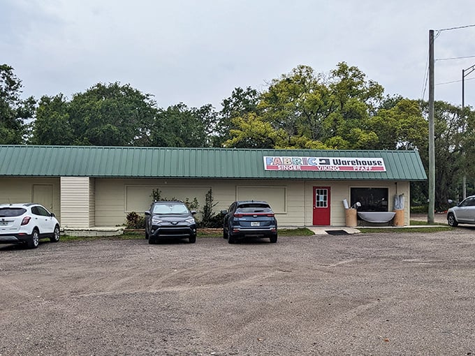 Don't let the modest exterior fool you&mdash;behind that unassuming facade lies a textile wonderland that would make Project Runway contestants weep with joy.