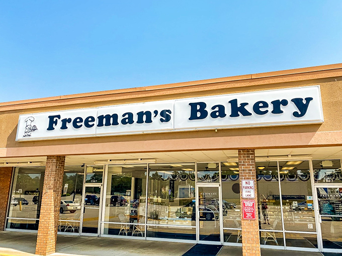 Freeman's Bakery stands proudly in its Florence strip mall location, where the unassuming exterior hides a wonderland of butter and sugar within.