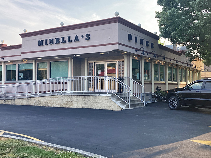 Minella's classic exterior stands as a beacon of comfort food in Wayne, beckoning hungry travelers with its timeless diner charm. 