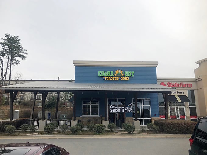 The bright blue exterior of Cheba Hut stands out like a sandwich oasis in Little Rock. "Toasted" isn't just a description&mdash;it's a promise.
