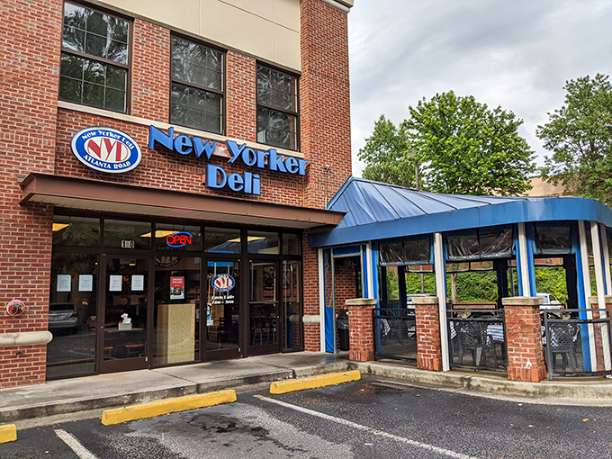 That iconic blue awning isn't just a canopy&mdash;it's a beacon for sandwich lovers across Atlanta signaling that proper New York deli goodness awaits.