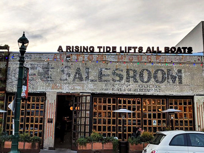 The weathered facade of Ironside proudly declares "A Rising Tide Lifts All Boats" &ndash; a philosophy that extends deliciously to their seafood offerings.