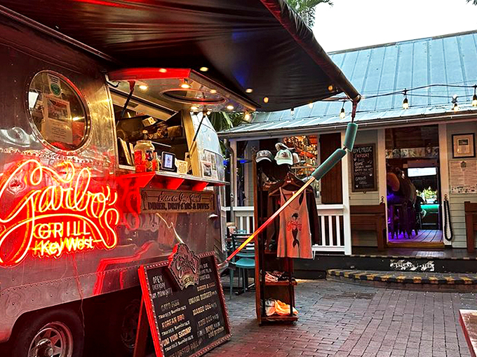 Paradise found! Garbo's turquoise cottage and shaded patio create the perfect Key West vibe for serious food enthusiasts seeking refuge from ordinary meals.