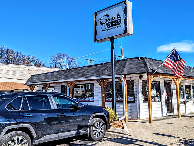 The humble white exterior of The Snack Shack belies the flavor explosions happening inside. American flag included&mdash;because patriotism tastes delicious.
