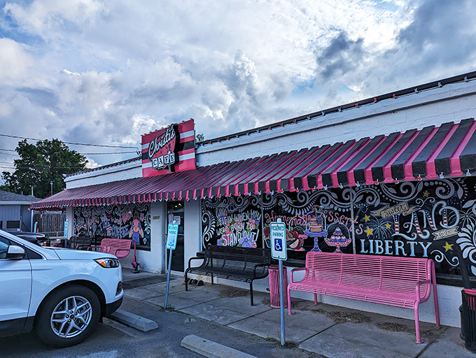 The pink and black striped awning of Christi's Cafe isn't playing hard to get&mdash;this bold Louisville landmark announces itself with unapologetic charm and confidence.