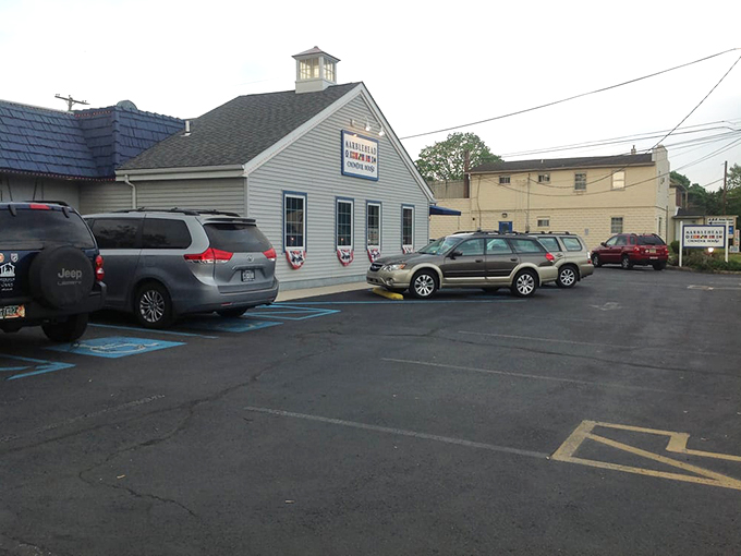 The red barn-like exterior isn't just eye-catching&mdash;it's a promise of New England authenticity standing proudly in Pennsylvania, like a lighthouse for hungry travelers.