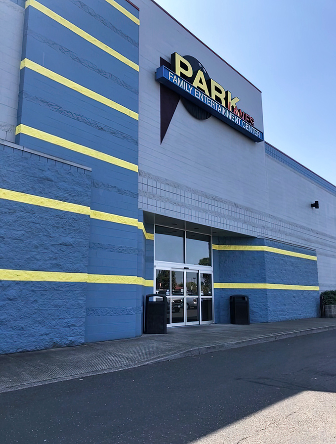 The unassuming exterior of Park Lanes hides a wonderland of fun inside, like finding a treasure chest disguised as a shoebox.