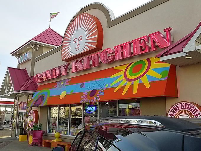 The iconic sun logo and rainbow awning of Candy Kitchen isn't just a storefront&mdash;it's the gateway to your inner child's wildest dreams.
