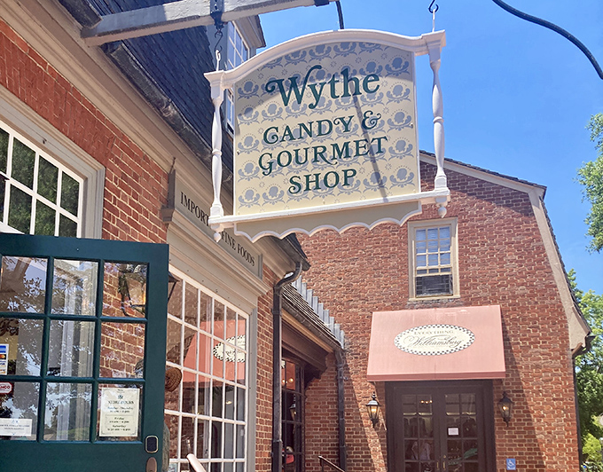 The colonial charm of Wythe Candy's brick exterior isn't just architectural eye candy—it's your first clue that sweetness transcending time awaits inside.