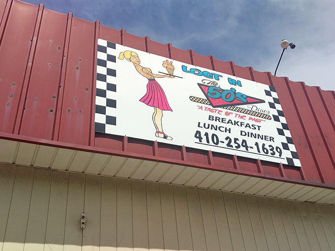 The retro storefront beckons with its cartoon waitress and checkered border&mdash;a time portal disguised as a diner on Harford Road.
