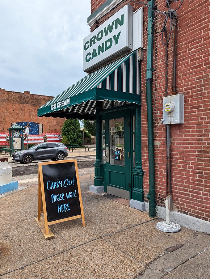 The iconic green-striped awning and vintage signage of Crown Candy Kitchen has welcomed St. Louis sweet-seekers since 1913. 