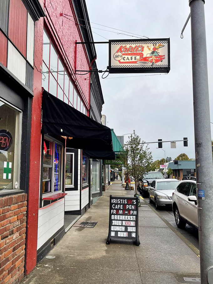 The cherry-red exterior and vintage signage aren't just decoration&mdash;they're your first clue that you've found a genuine time portal in downtown Lebanon.