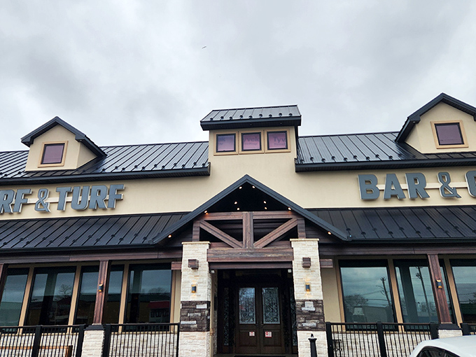 The welcoming facade of Surf & Turf Bar & Grill stands proudly in Milford, like a beacon calling hungry travelers home with promises of culinary comfort.