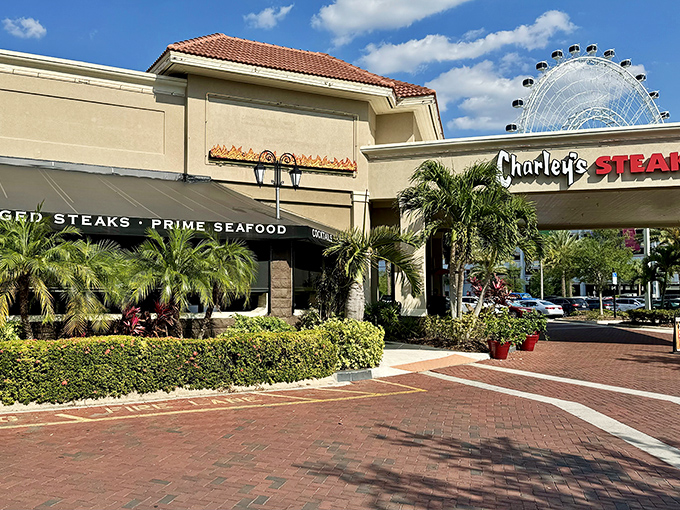 Where steak dreams come true! Charley's welcomes hungry visitors with Spanish-inspired architecture and swaying palms, just steps away from Orlando's attractions.