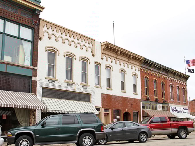 Downtown Fulton's historic buildings stand like a time capsule where modern life slows to match the pace of the Mississippi nearby.