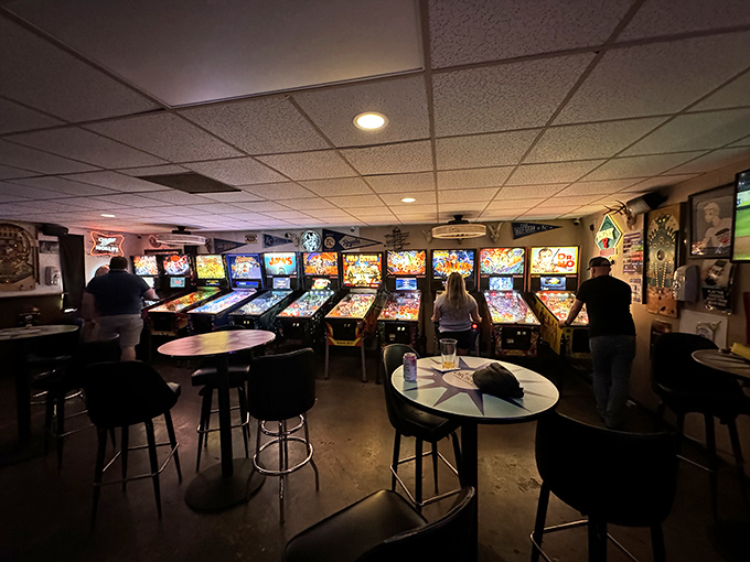 Where nostalgia meets nightlife: the 403 Club's unassuming exterior hides a wonderland of flashing lights and analog joy waiting inside.