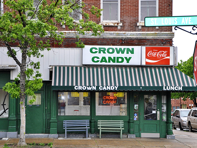 The green-and-white striped awning of Crown Candy Kitchen isn't just a canopy&mdash;it's a time machine to when soda jerks ruled and calories didn't count.