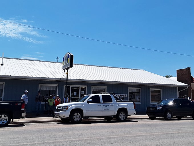 The blue exterior of Made From Scratch stands like a beacon of breakfast hope on Wilson's main drag. No fancy frills, just honest food awaiting inside.