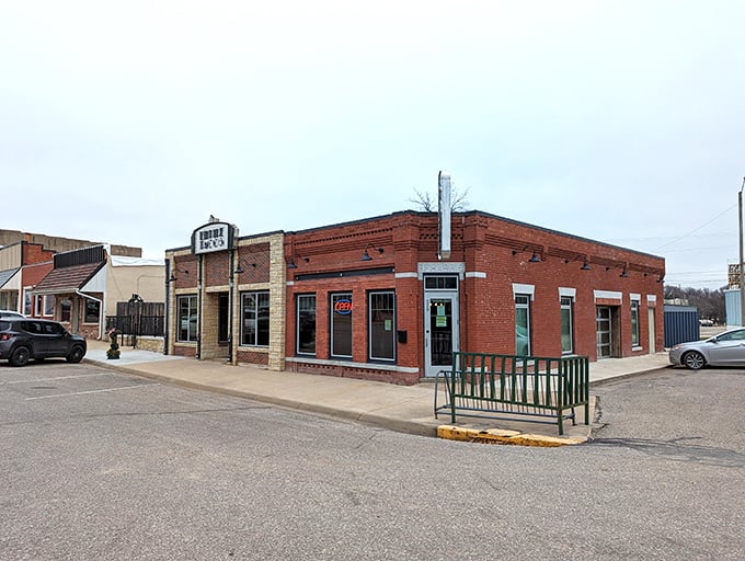 Empire Tacos stands proudly in Mulvane, its brick-and-stone facade like a beacon of culinary promise on Main Street. Small-town charm, big-time flavors await inside.