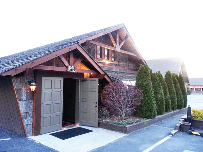 The unassuming exterior of The Peddler hides culinary greatness like Clark Kent's glasses hide Superman &ndash; rustic charm that whispers "mountain magic inside."