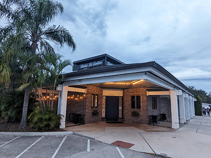 The unassuming brick exterior of Linda's La Cantina hides Orlando's worst-kept secret &ndash; a temple of perfectly charred beef that's been drawing pilgrims since 1947. Photo credit: <a href="https://www.google.com/maps/contrib/116337805543129071854" target="_blank" rel="noopener noreferrer">Angela Carter</a>