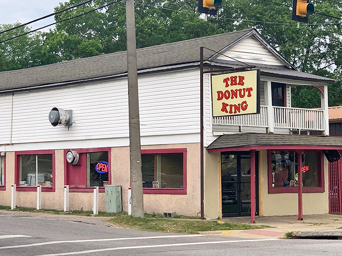 The unassuming white building with red trim might not look like much, but inside awaits donut nirvana that's worth every calorie.