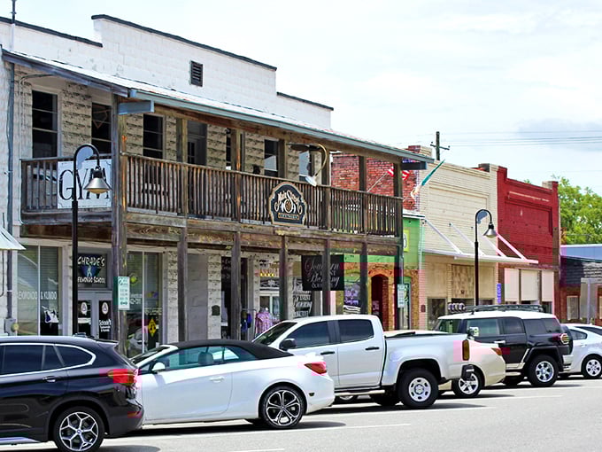 Crystal River's downtown charms with its colorful storefronts and small-town appeal. Old Florida architecture meets modern businesses in this walkable hub of local commerce.