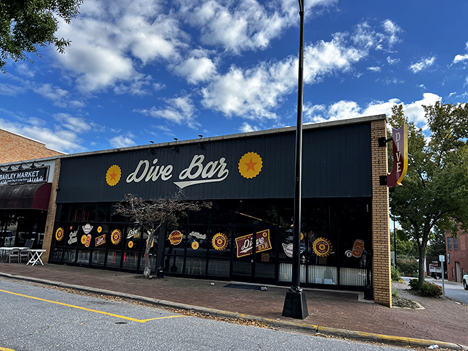 Basketball and beers &ndash; the adult version of a playground awaits at Dive Bar Hickory with NBA-themed arcade games and a unique beer token wall. 