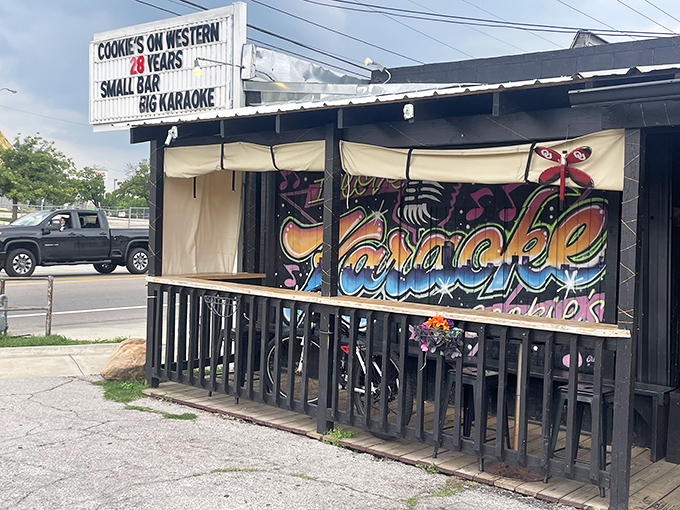 "Small bar, big personality" isn't just a slogan at Cookie's on Western&mdash;it's truth in advertising with that giant Coop 66 beer can standing sentinel. 