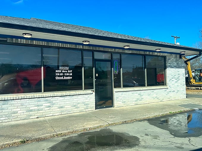 The unassuming exterior of Mark's Do-Nut Shop proves once again that culinary treasures often hide in plain sight.