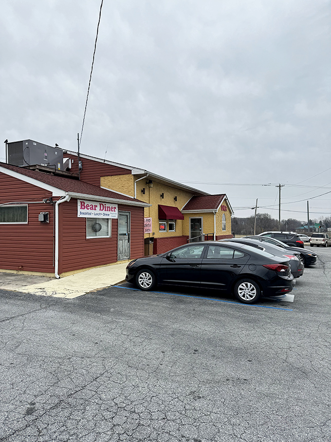 The sunshine-yellow exterior of Bear Diner stands as a cheerful beacon in Delaware, promising comfort food that feels like a warm hug.