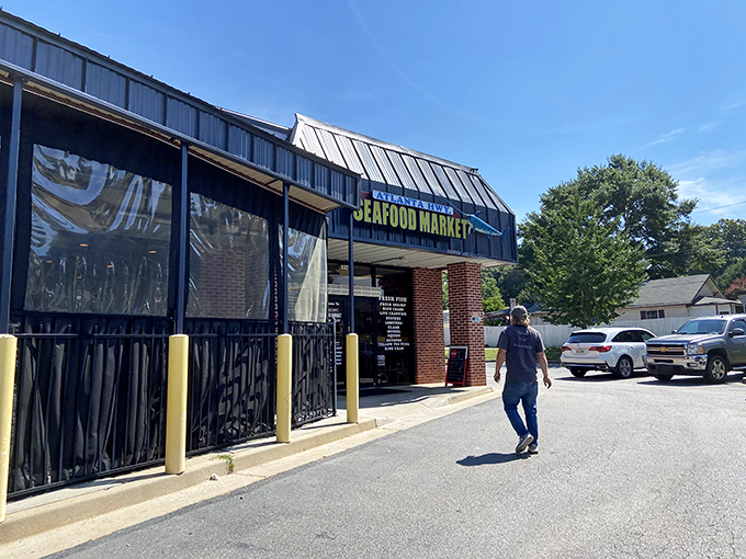 The blue marlin mounted above the entrance isn't just decoration&mdash;it's a maritime promise of the oceanic treasures waiting inside this unassuming Gainesville gem.