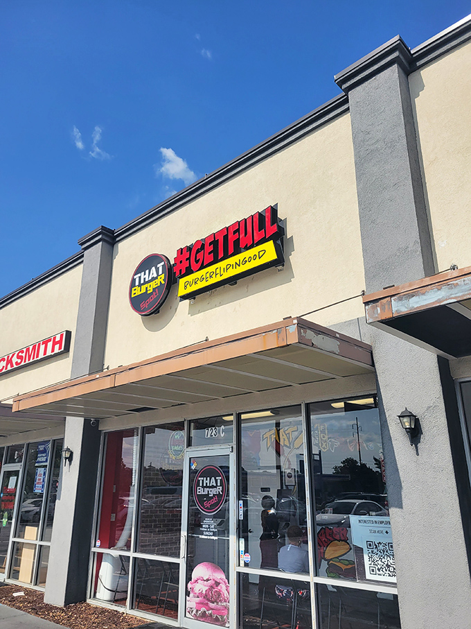 The unassuming storefront might not scream "burger paradise," but like all great food adventures, the best treasures often hide in plain sight.