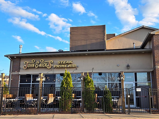 The unassuming exterior of John & Nick's hides culinary treasures within, like finding a diamond mine disguised as a suburban office building.