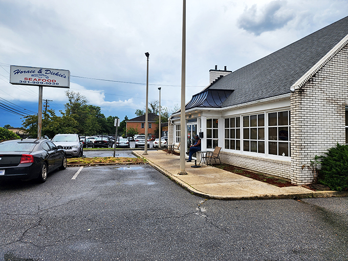 The unassuming white brick exterior of Horace & Dickies in Camp Springs hides culinary treasures that locals have been quietly celebrating for years.