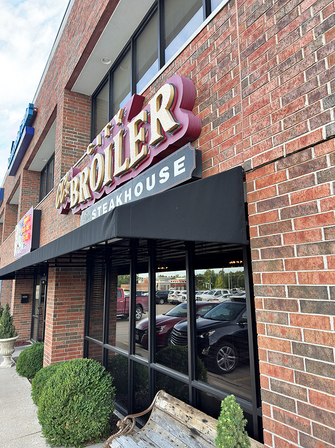 CC's City Broiler's brick exterior glows with promise after dark, its neon sign beckoning serious steak lovers like a carnivorous lighthouse.