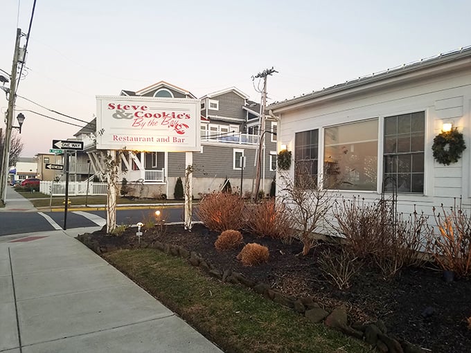 The unassuming exterior of Steve & Cookie's belies the culinary magic within. Like finding a treasure map disguised as a grocery list.
