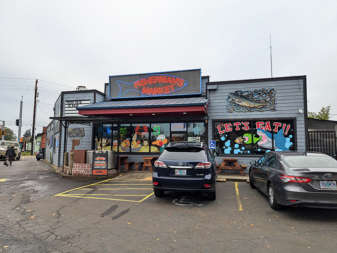 The unassuming exterior of Fisherman's Market belies the seafood treasures within. Like all great food discoveries, it's what's inside that counts.
