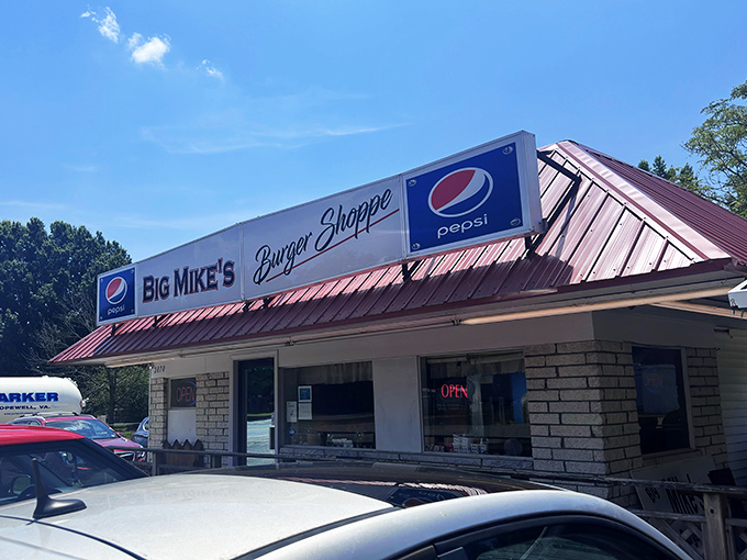 The unassuming exterior of Big Mike's Burger Shoppe stands as a beacon to burger lovers, promising no frills but plenty of thrills inside.