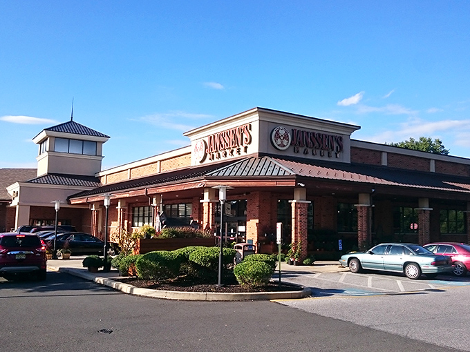 Janssen's Market welcomes you with its iconic storefront, where even the seasonal decorations hint at the attention to detail you'll find inside.